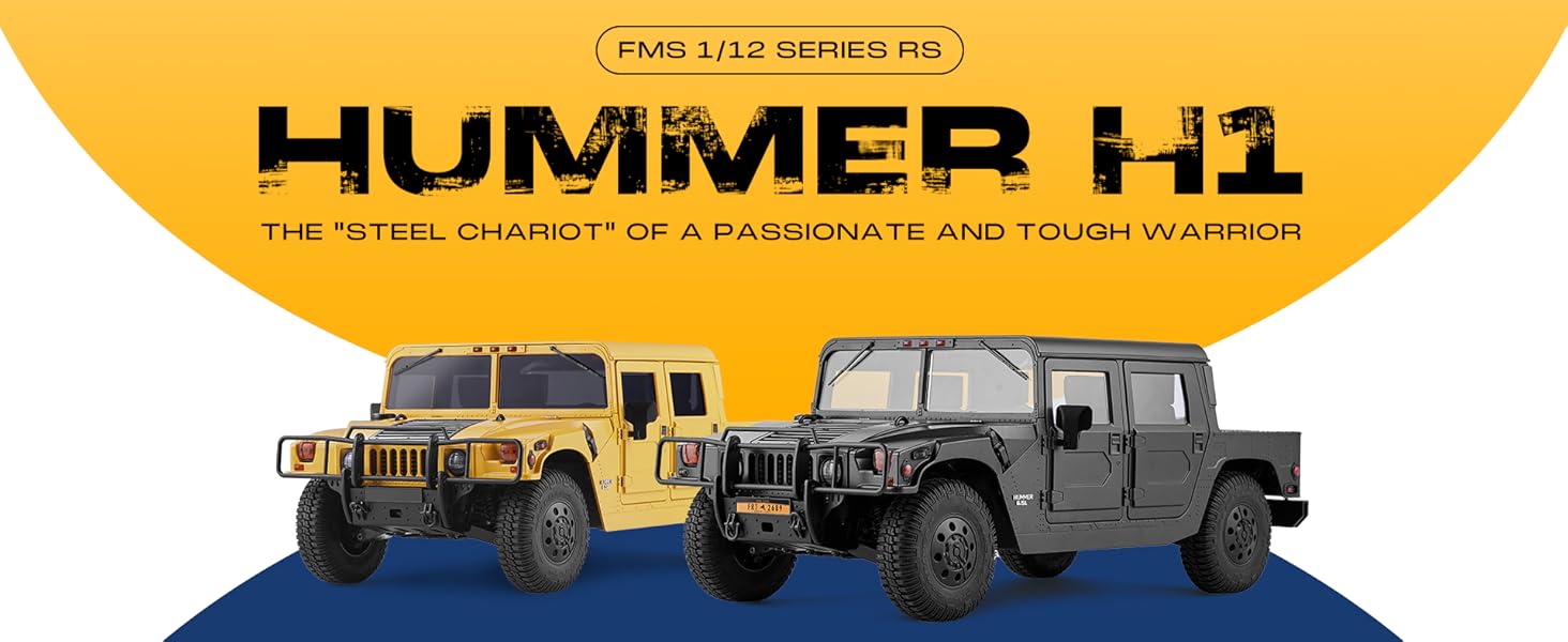 Amazon.com: BEEZRC FMS 1/12 RC Crawler HMMWV H1 Alpha Officially Licensed RS 2-4WD RC Model Car ...