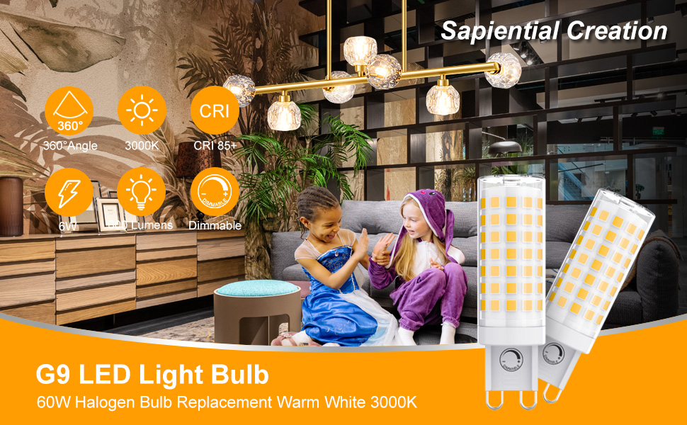 Sapiential Creation G9 LED Bulb Dimmable T4 G9 LED Light Bulbs LED 40 60 Watts G9 Halogen ...