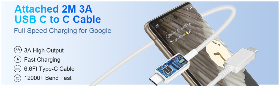 30W USB C Ladegerät, Gcstnn 2 Port Schnellladegerät Kompatibel mit Google Pixel 9Pro/9/9Pro XL/8 ...