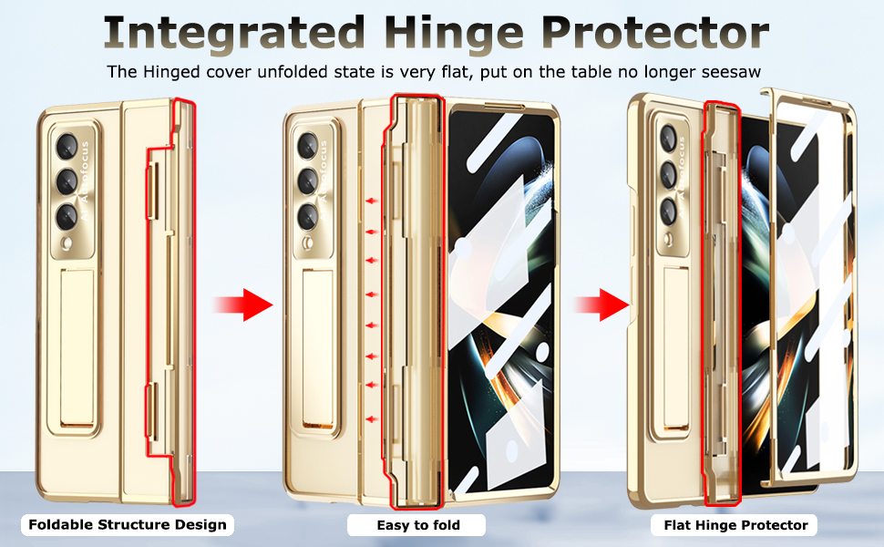 Amazon.com: YQODSZ for Samsung Galaxy Z Fold 4 Clear Case with S Pen & Pen Holder, One-Piece ...