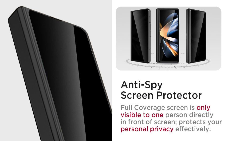 Amazon.com: Miimall for Samsung Galaxy Z Fold 4 Case with Privacy Screen Protector, Built-in ...