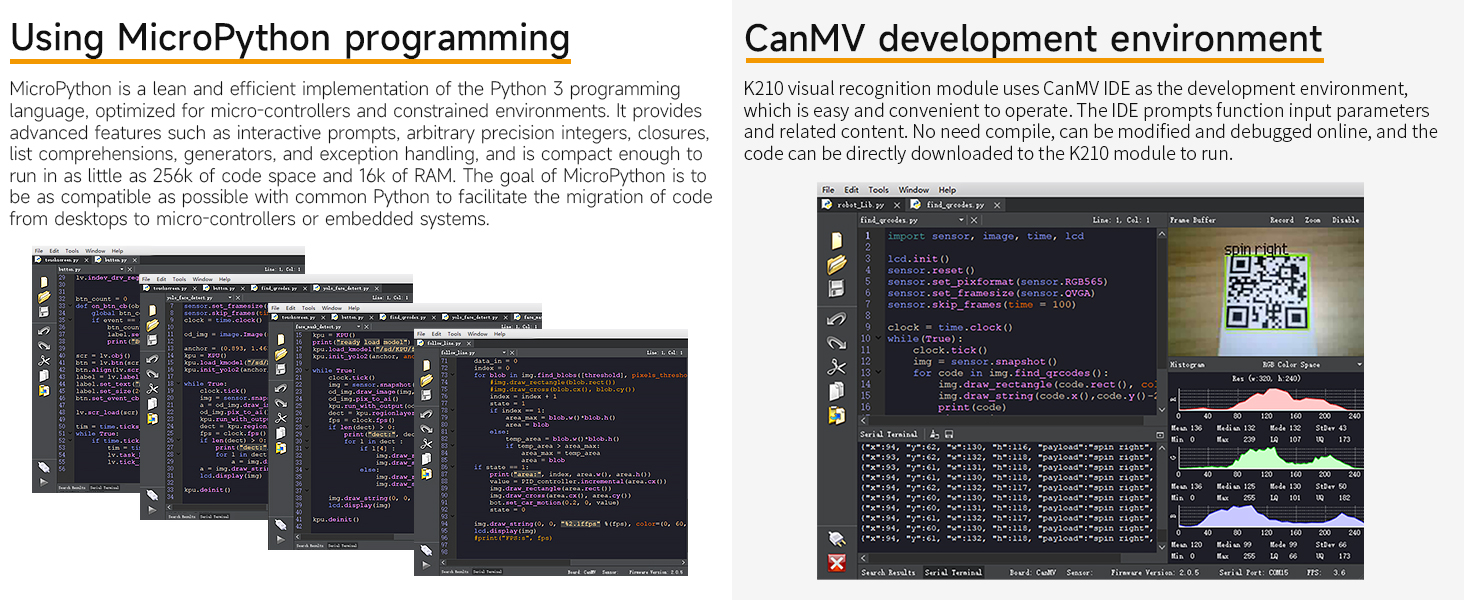 Yahboom K210 Vision Sensor Module for UNO RaspberryPi AI Smart Camera ...
