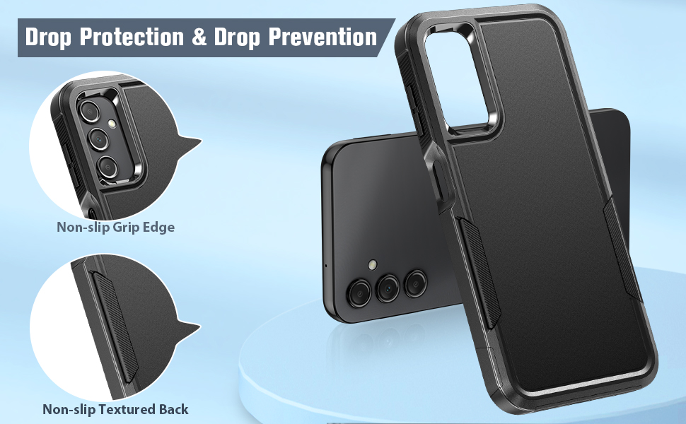 punbor Case for Samsung Galaxy A14 4G/5G: 360 Full Protection Shockproof Phone Cover Premium ...