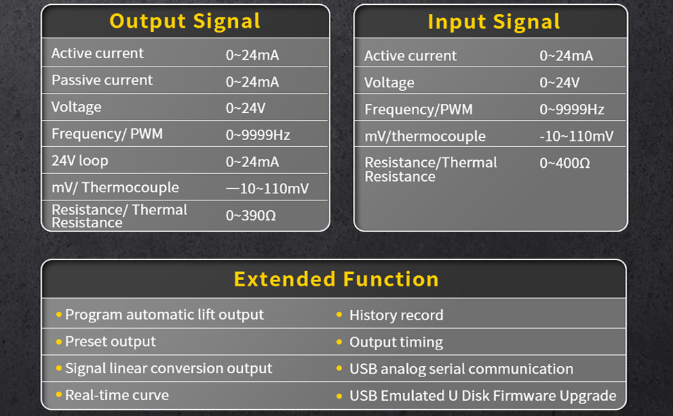 Treedix Current Voltage Signal Generator, Voltage and Current Calibrator, 4-20mA 0-24V Current ...