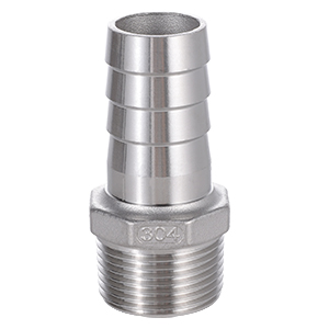 304 Stainless Steel Hose Barb Fitting, 1" Hose Barb to 1" NPT Male 90 Degree Elbow, Air Hose ...
