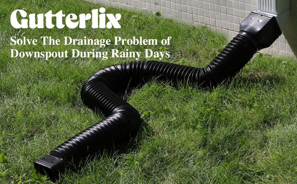 Gutterlix Flexible Gutter Downspout Extensions, Connectable Downspout ...
