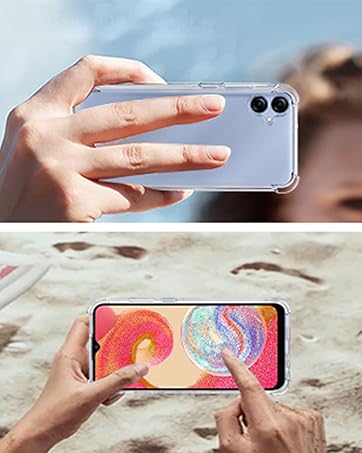 Amazon.com: Osophter for Samsung Galaxy A04E Case: Clear Transparent with Screen Protector TPU ...