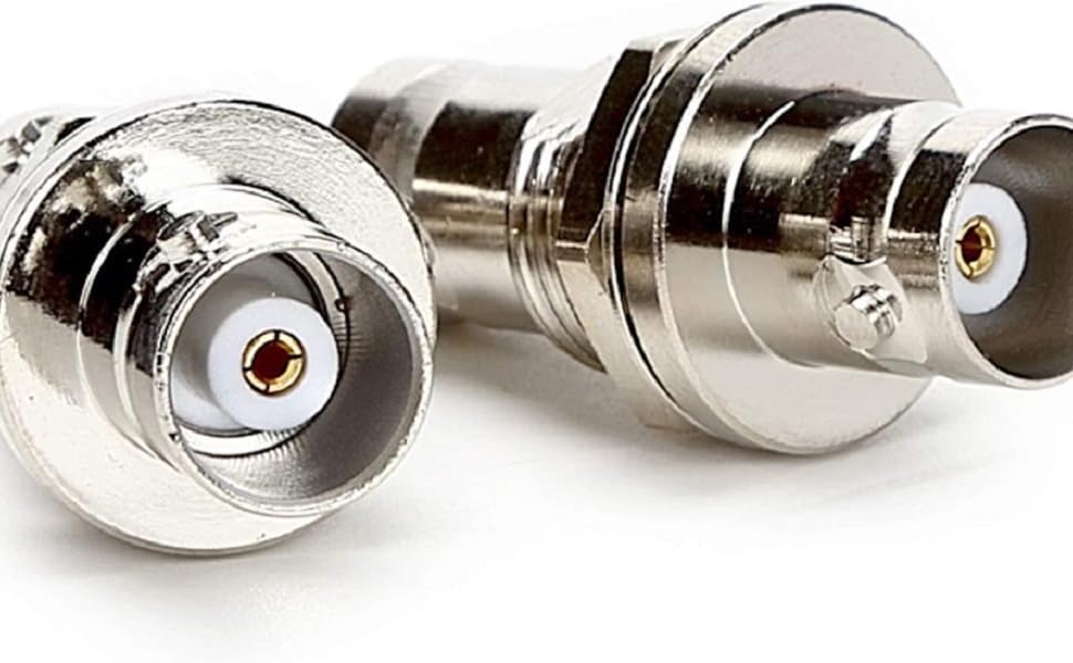 NETBOON BNC Female to BNC Female Bulkhead RF Adapter for CCTV | Video Camera | Broadcast ...