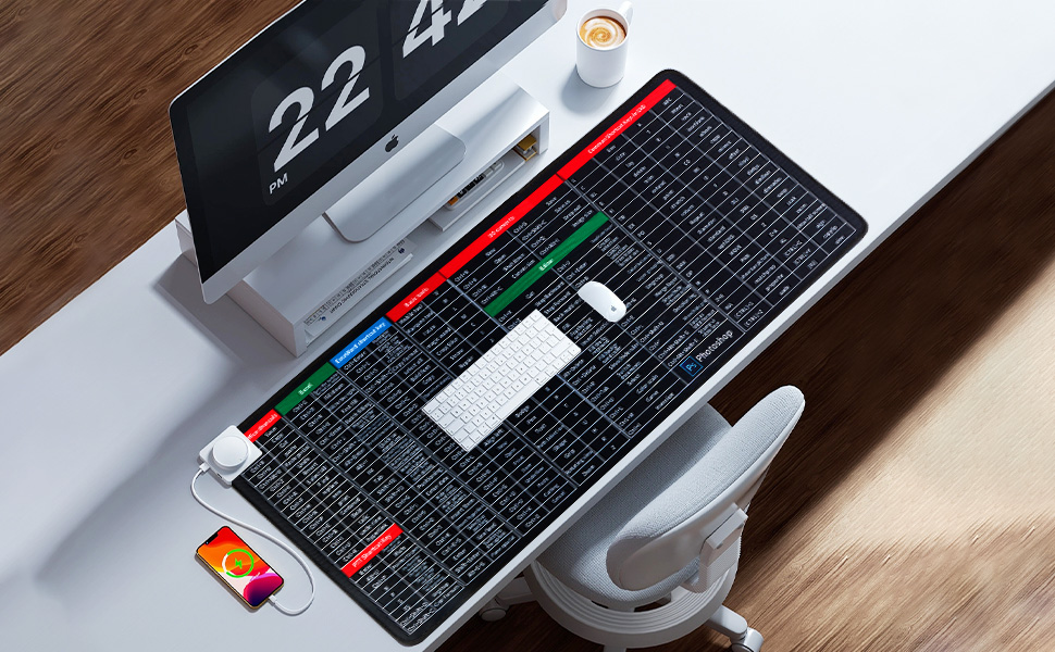 Amazon.com : Keyboard Shortcuts Mouse Mat, Quick Key Super Large ...