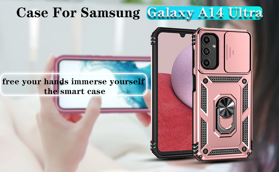 Amazon.com: SunStory for Samsung Galaxy A14 5G Case with HD Screen Protector & Slide Camera ...