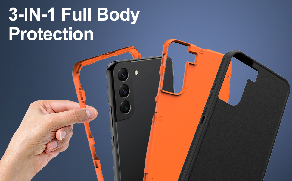 Amazon.com: Aliruke for Samsung Galaxy S22-Plus 5G Case, with Screen Protector, Dust-Proof Port ...