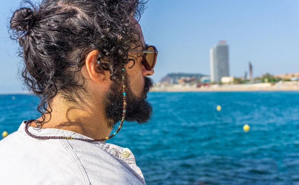 GIOLOYS Glasses Chain, Handmade Wooden beads Eyeglasses Chain Stylish Sunglasses Chain Glasses ...