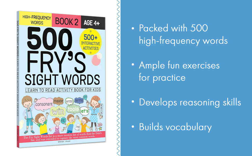 500 Fry’s Sight Words – Learn to Read Activity Book for Kids: Book 2 ...