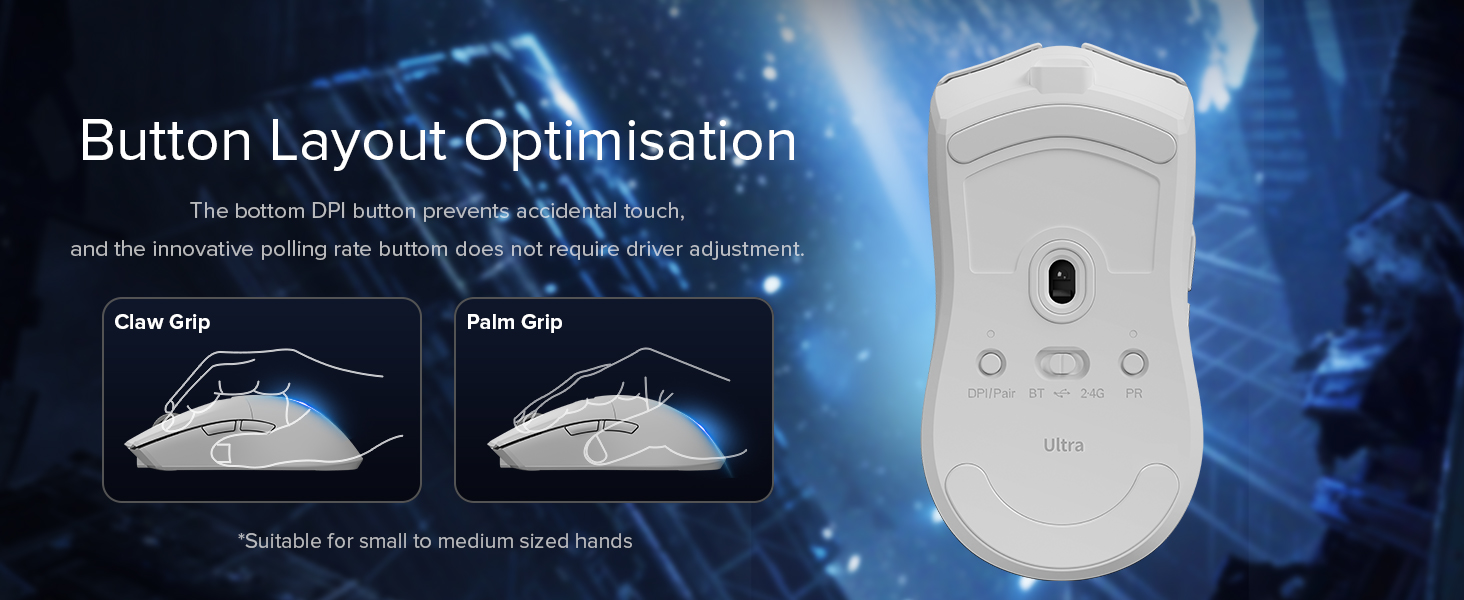 Amazon.com: DeLUX M800 Ultra Wireless Gaming Mouse, Nordic 52840 MCU, PAW3395 26000DPI, 1000Hz ...