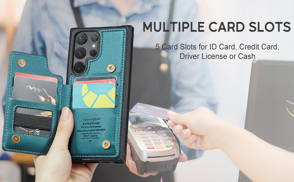 Amazon.com: Vinich for Samsung Galaxy S24 Ultra Wallet Case with Card Holder, RFID Blocking ...