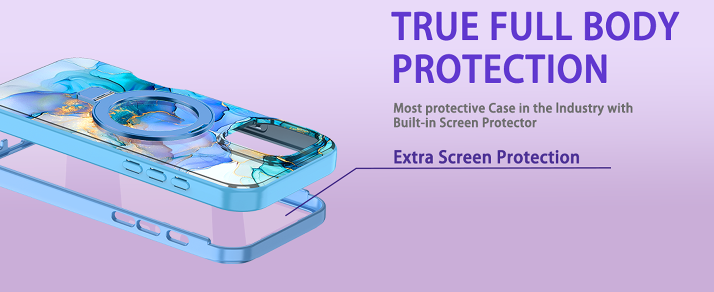 Amazon.com: Lamcase for iPhone 16 Pro Max Case with Magnetic Invisible Ring Stand [Compatible ...