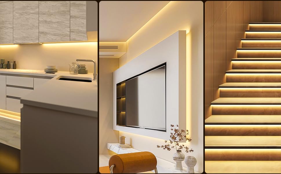 Amazon.co.jp: ALITOVE COB テープライトUSB ledテープ 5V 2M 320Leds/M 3000K電球色 フレキシブル 高密度 LEDテープライトCRI85 ...