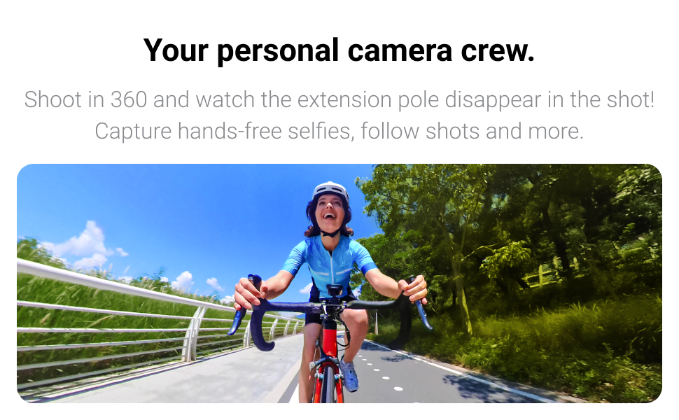 Insta360 854189 Third-Person / Invisible Bike Handlebar Mount for ONE X2, X3 & ONE R/RS,Black ...