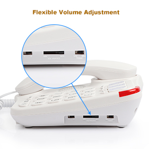 Uvital Big Button Landline Phone with Speaker for Seniors Elderly, 3 One-Touch Memory and 10 Two ...