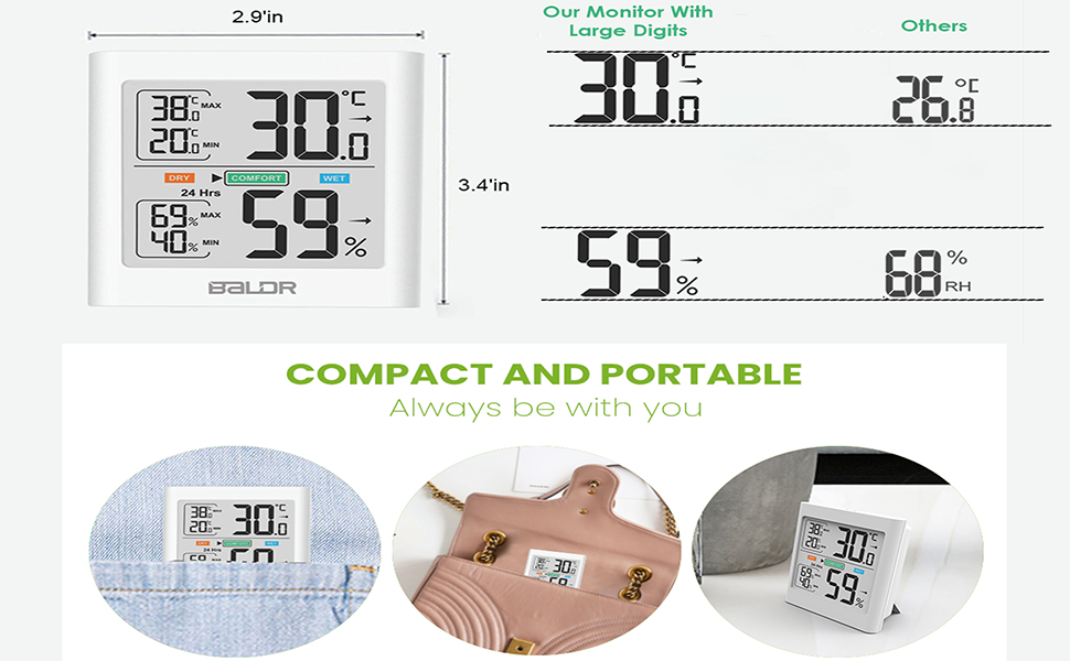 Temperature and Humidity Smart Sensor. Easy to Read, Real Time ...
