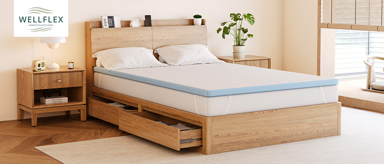 Amazon｜Wellflex セミダブル マットレス 3つ折り 5年保証 二層式 高反発 190N + 低反発 90N 極厚10cm マットレス 折り畳み 体圧分散 通気性 両面使える ...