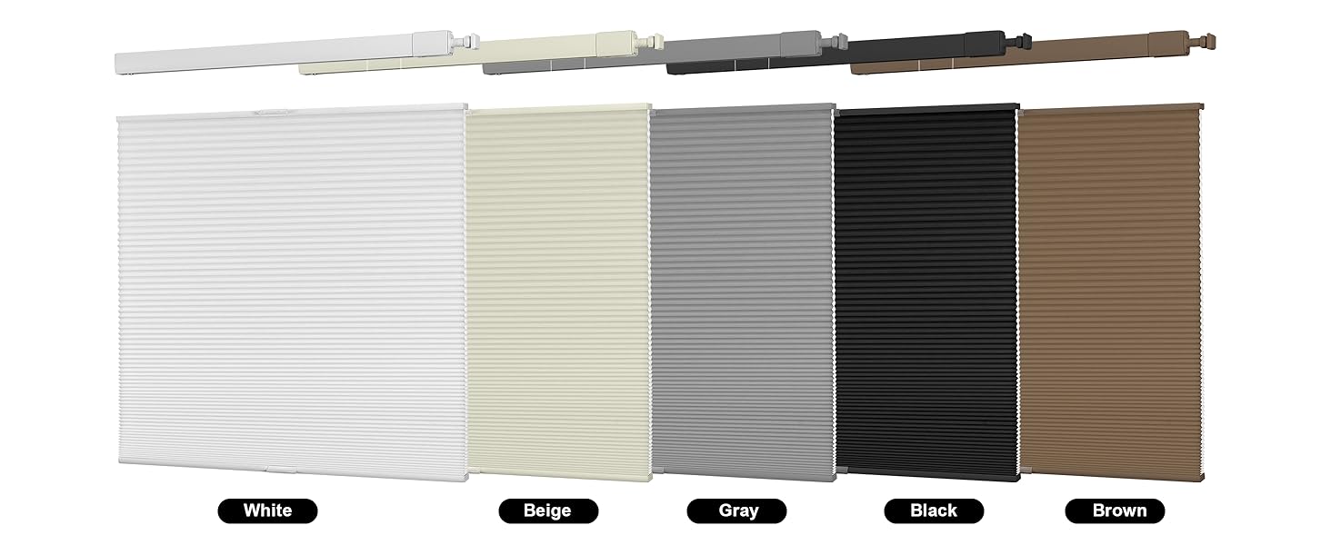 Boolegon No Drills No Tools Blackout Cellular Shades Top Down Bottom Up ...