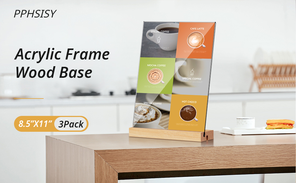 Amazon.com: PPH-Sisy Acrylic Sign Holder 8.5x11, Clear Table Display ...