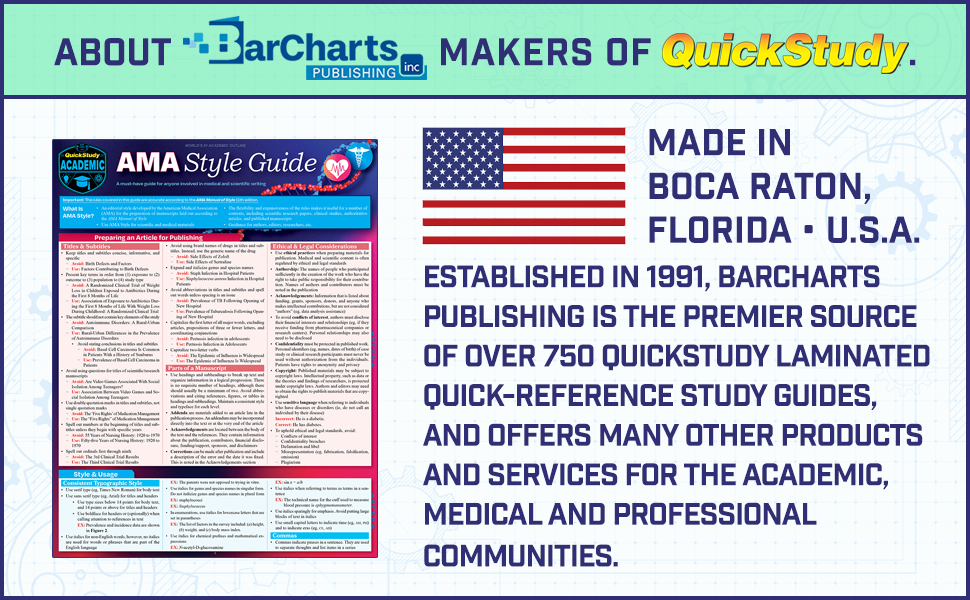 AMA Style Guide for Science & Medical Writing: QuickStudy Laminated Reference Guide: Sheahan ...
