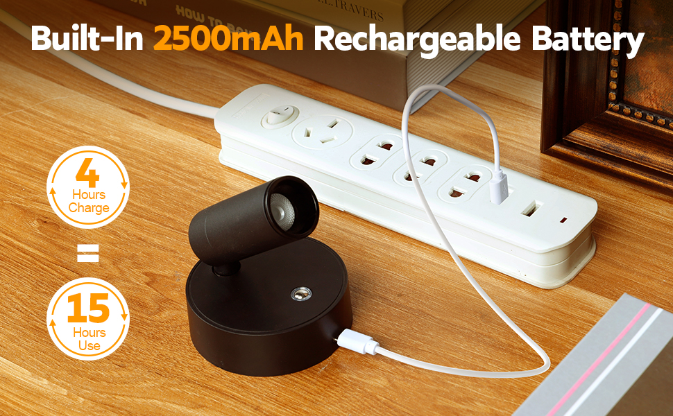 Wireless LED Spotlight Indoor, Rechargeable Battery Operated Floor Uplighting Indoor, Picture ...