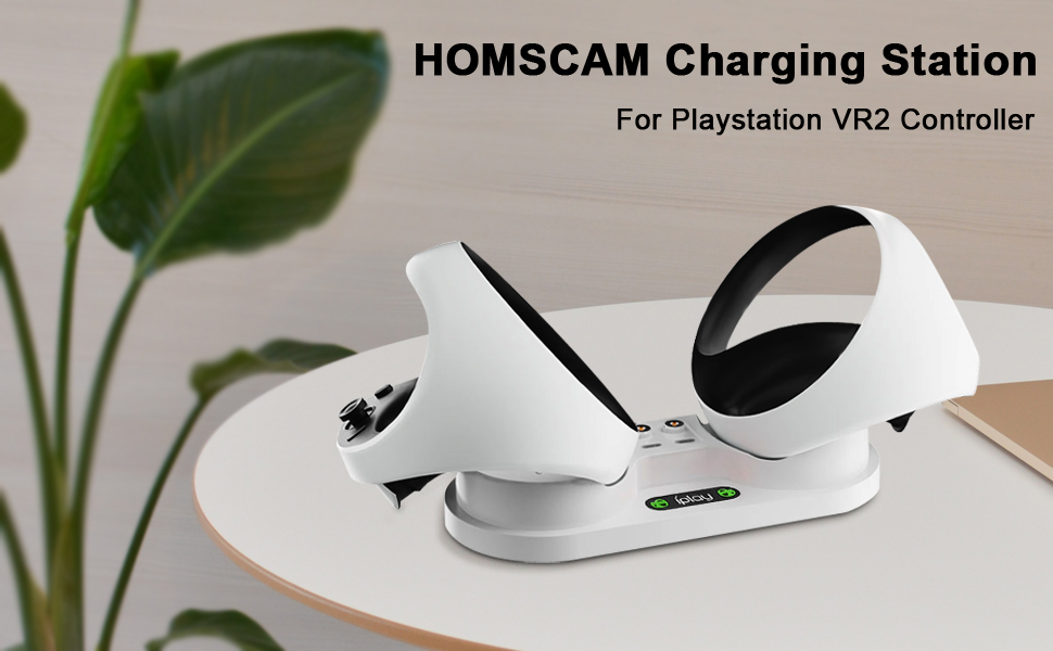 PSVR 2 Charging Station for PS5 VR2 Controller, Fast Charger Dock Stand with 2 Rechargeable Type ...
