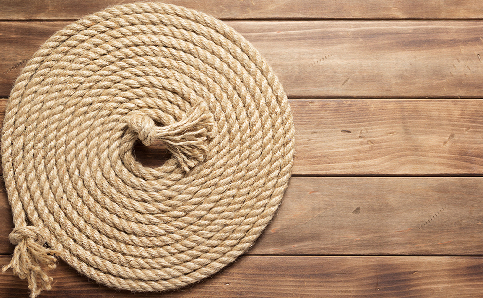 100% Natural Hemp Rope Twisted Strong Jute Rope 100 Feet 1/2 Inch 4 Ply ...