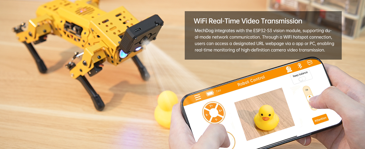 Amazon.com: MechDog Robot Dog for Arduino Scratch Python Starter Smart Robot Kit with ESP32 AI ...