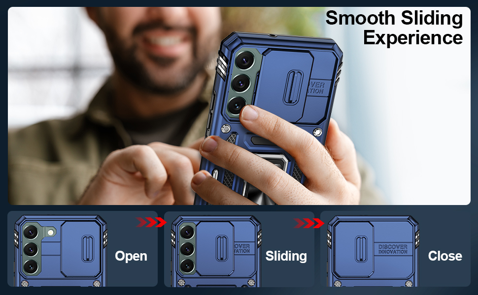 LeYi Armour Case Samsung Galaxy S22 5G, Samsung S22 Case with Camera Lens Cover Slider, Ring ...