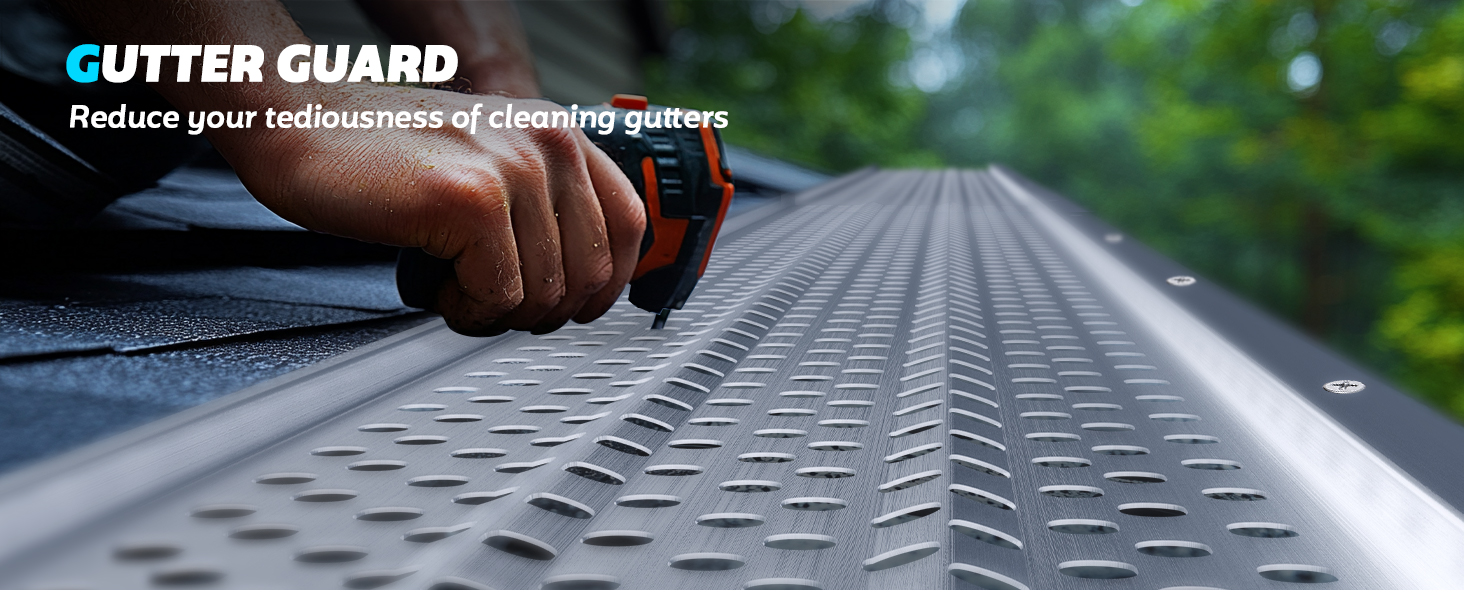 13Pack Gutter Guards, 48x5in Aluminum Gutter Cover, 52FT Total Length ...