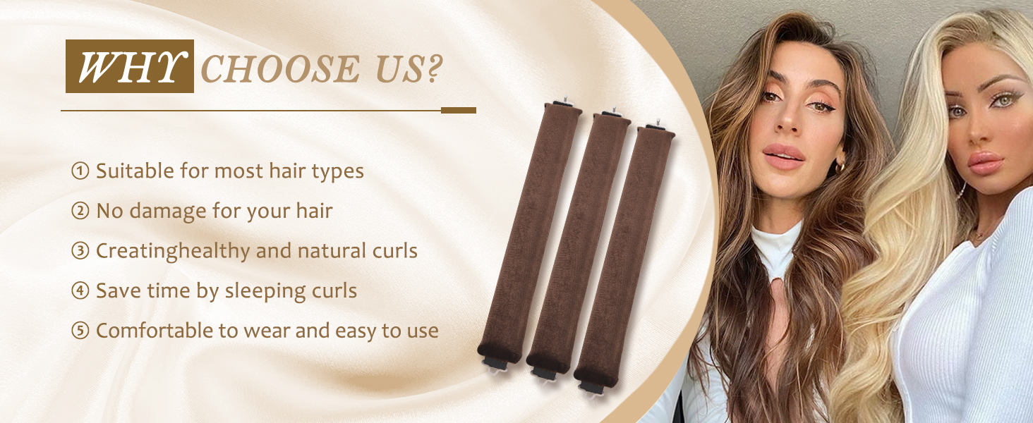 Amazon.com : Heatless Hair Curler Heatless Curling Set No Heat Hair Curlers Overnight Curls ...