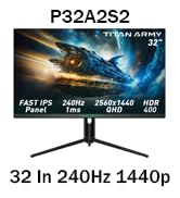 Amazon.com: TITAN ARMY 32 Inch 240Hz 1440p Gaming Monitor,QHD 2560 x 1440p Fast IPS 1msGTG ...