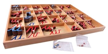 Amazon.com: Small Cursive Moveable Alphabet-Montessori Grammar Symbols ...