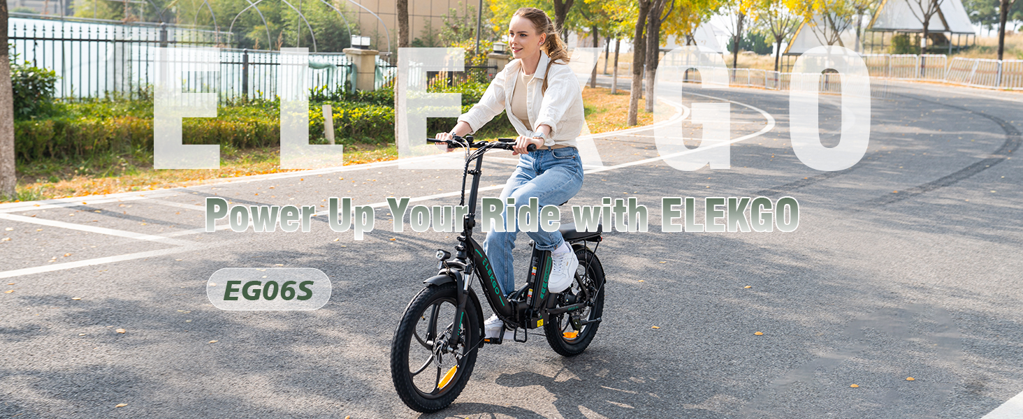 ELEKGO Vélo électrique, 20"*3.0 Pneus Larges vélo électrique Pliable, vélo de Trajet Urbain E ...
