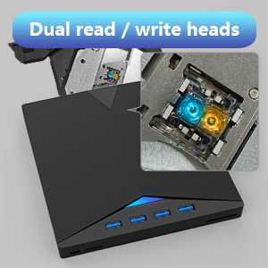 Amazon.com: JOOPSHEE External Compatible Blur ay Drive Player Read/Write BD DVD CD Compatible ...