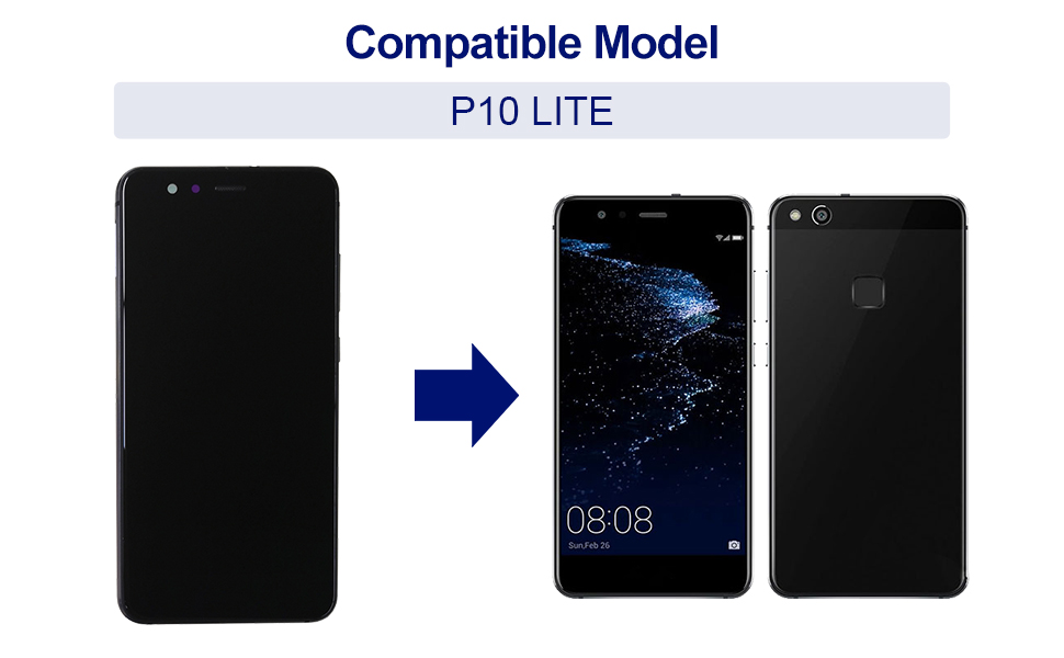 swark Écran tactile LCD pour Huawei P10 Lite WAS-LX1/WAS-LX1A/WAS-LX2 WAS-LX2J/WAS-LX3 WAS-L03T ...