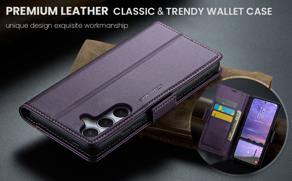 Amazon.com: Taneny for Samsung Galaxy S25 Plus Case, [RFID Blocking] Magnetic Closure PU Leather ...