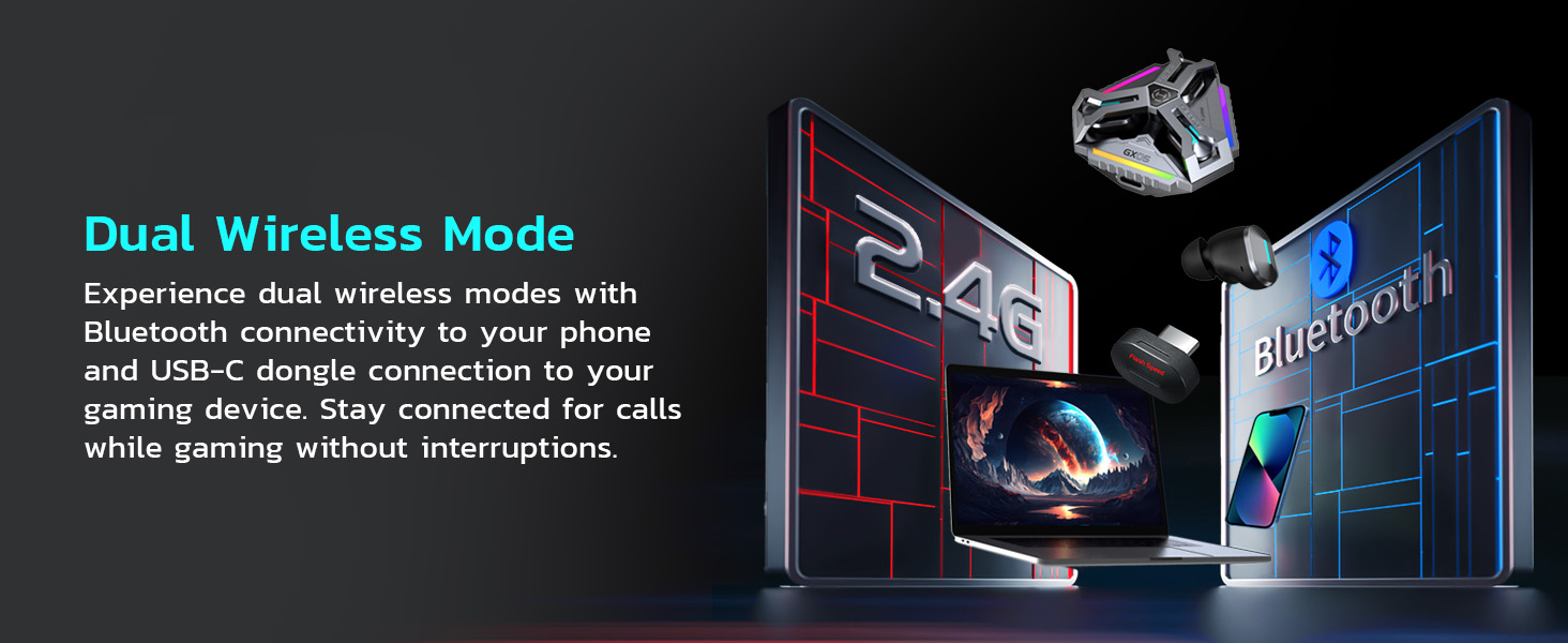 Amazon.com: HECATE by Edifier GX05 Wireless Gaming Earbuds, 15ms Low Latency, 2.4GHz/Bluetooth 5 ...