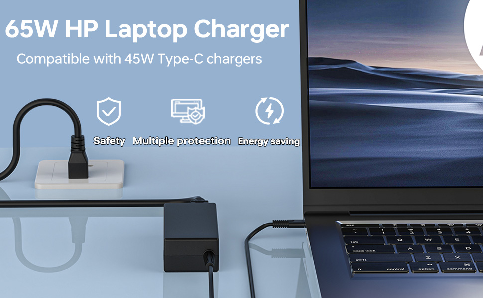 Amazon.com: 65W USB C Laptop Charger fit for HP ProBook 430 440 450 465 640 650 G10 G8 G6 ...
