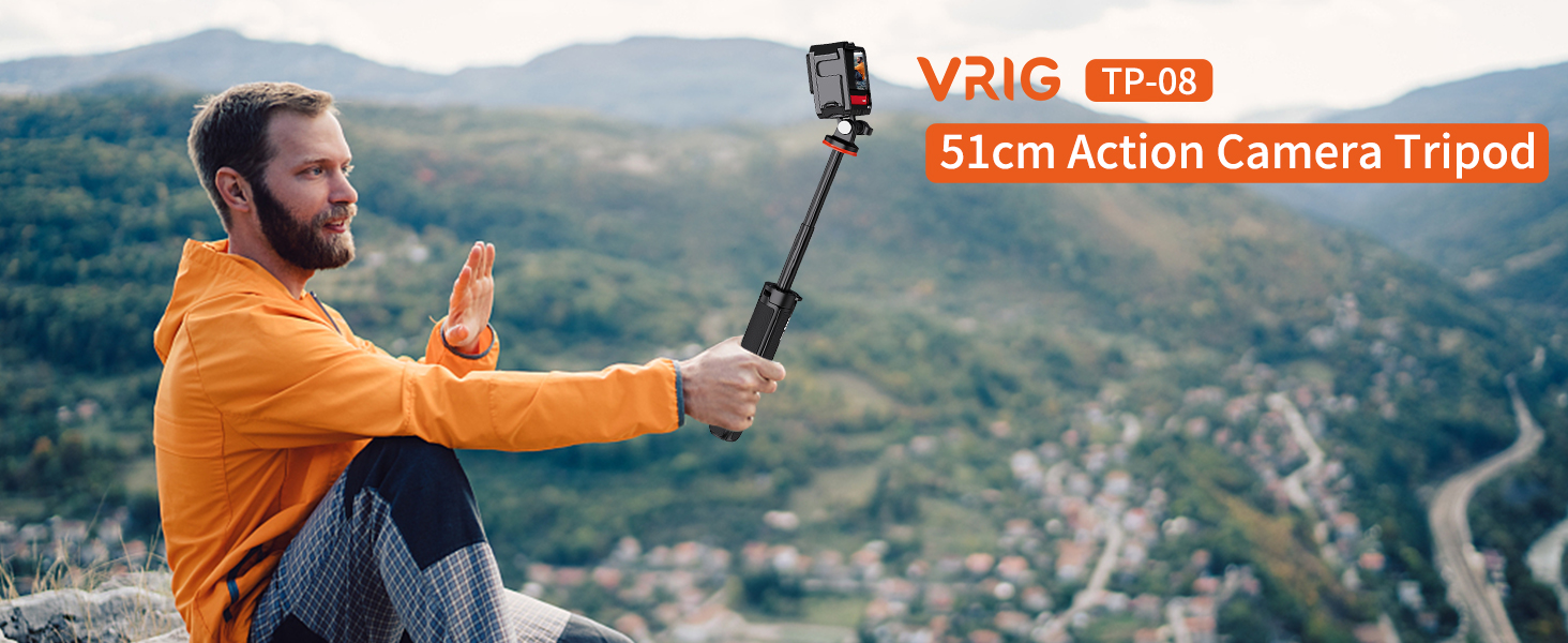 Amazon.com : VRIG TP-08 Extendable Selfie Stick Tripod for Insta360 X3 GoPro Accessory for GoPro ...