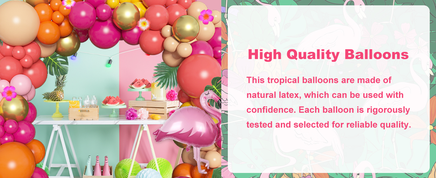 Amazon.com: Ouddy Life 178Pcs Tropical Balloons Arch Garland Kit, Luau Tropical Party ...