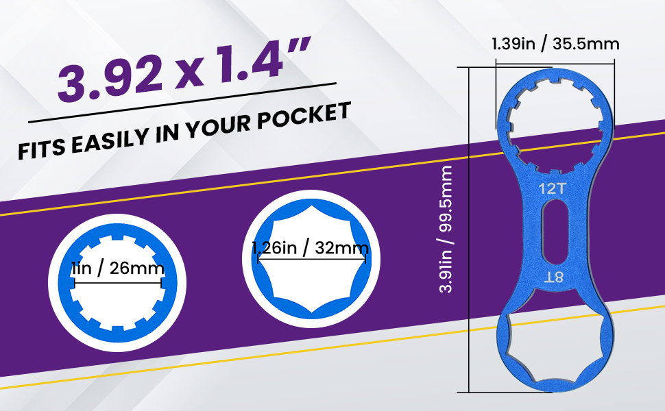 Amazon.com: SATUY 2Pcs Bicycle Fork Cap Wrench, Aluminium Alloy Bike Front Fork Repair Tool ...