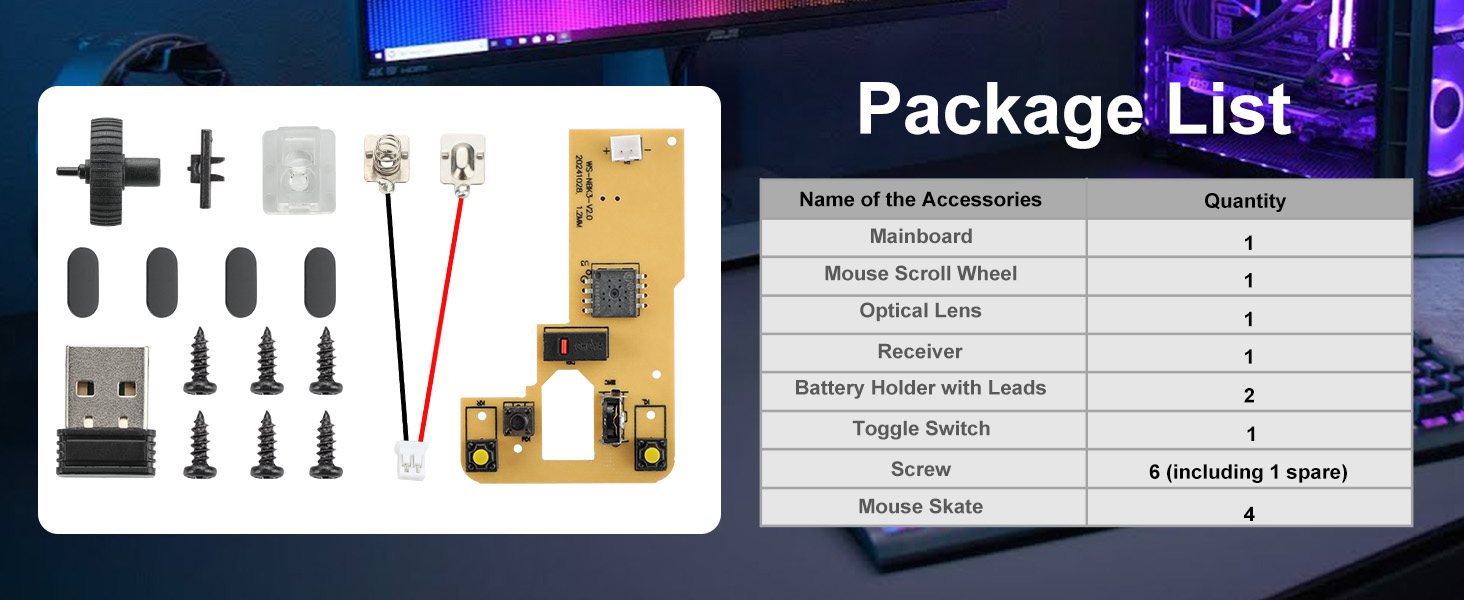 Bambu Lab Makerworld MH002 DIY Kreative Modelle: 3D gedruckte kabellose Maus Komponenten Kit 002 ...