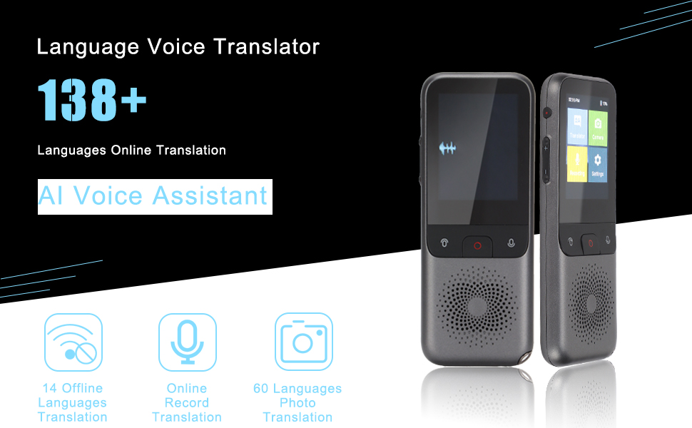 Language Voice Translator Device Portable Smart Voice Translator 2 Way ...