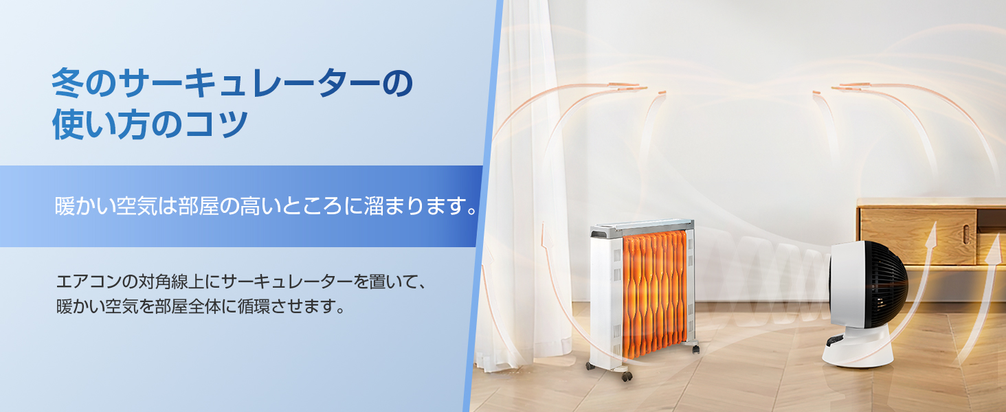 Amazon.co.jp: Turelar サーキュレーター 静音 DCモーター 上下左右 首振り 30畳 パワフル送風 リモコン付き タイマー機能 空気循環 自動運転 日本語取扱説明書付き ...