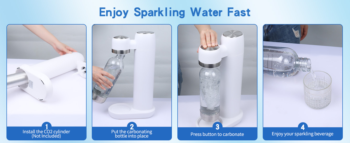 Amazon.com: spoonlemon Soda Maker, Soda Streaming Machine for Home, Soda Machine with 1L BPA ...